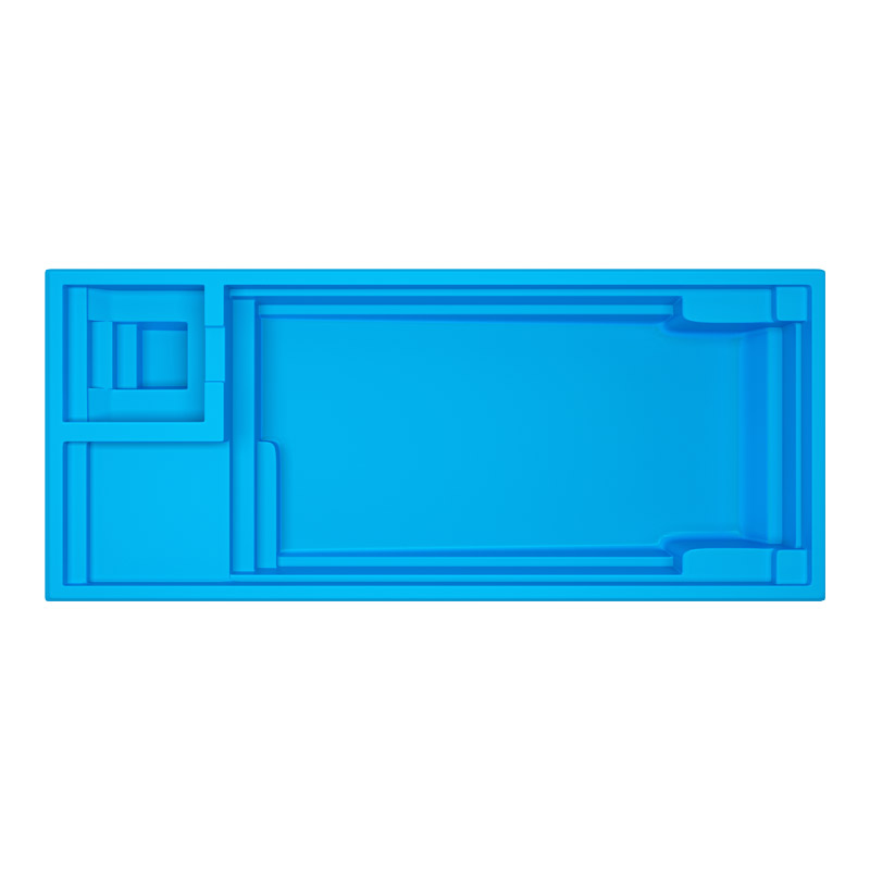 Spartan 16 Fiberglass Pool with Spa – Versatile, Relaxing Design by ...