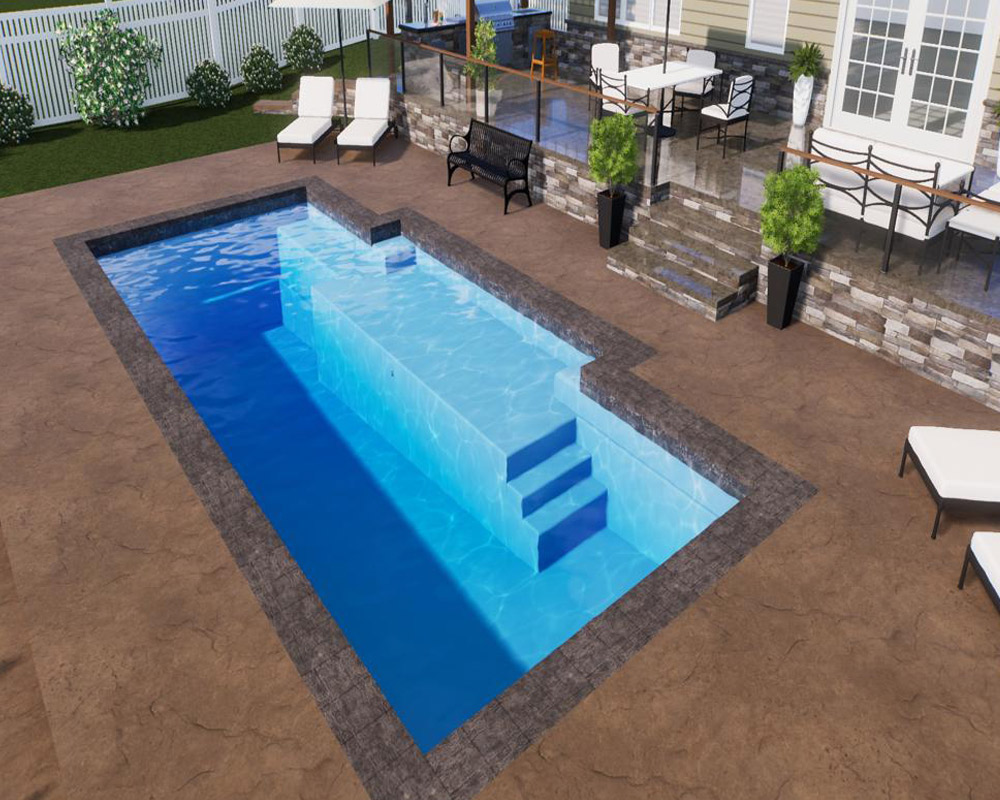 The Legend fiberglass pools model - Tallman Pools fiberglass pool ...