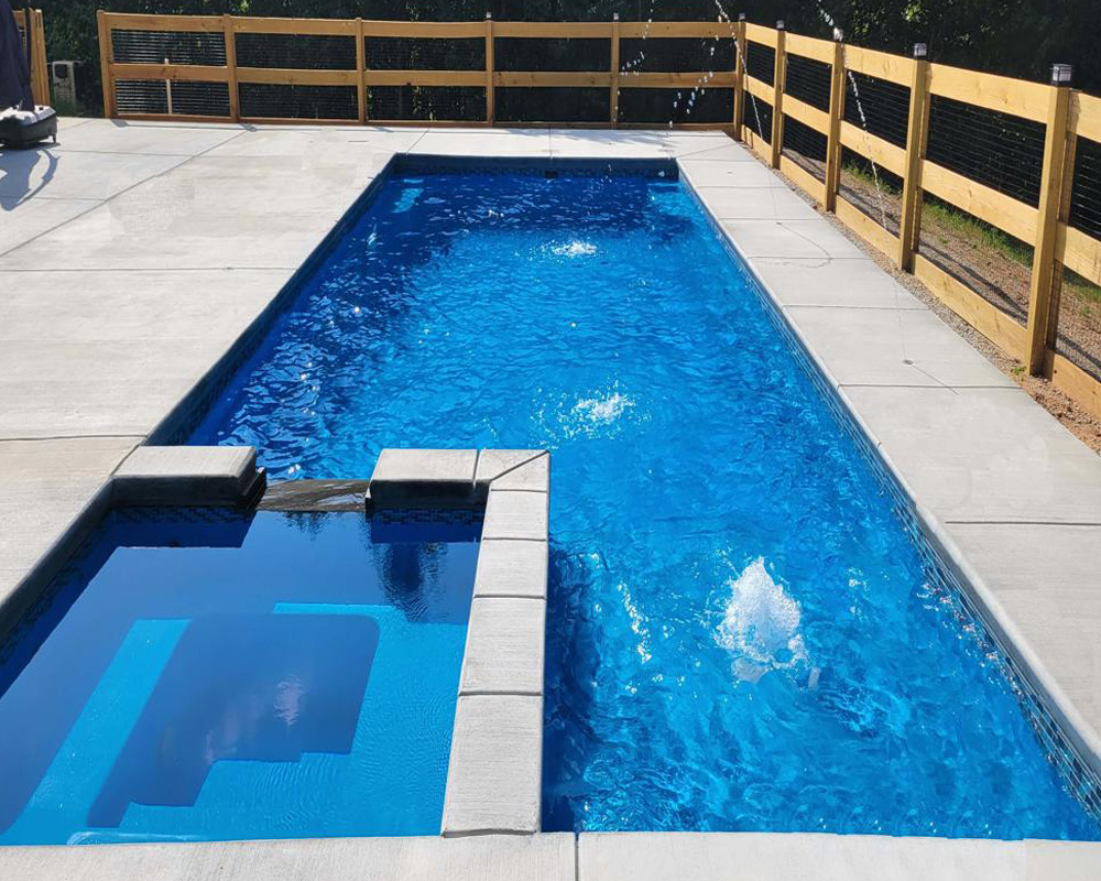 Spartan 16 Fiberglass Pool with Spa – Versatile, Relaxing Design by ...