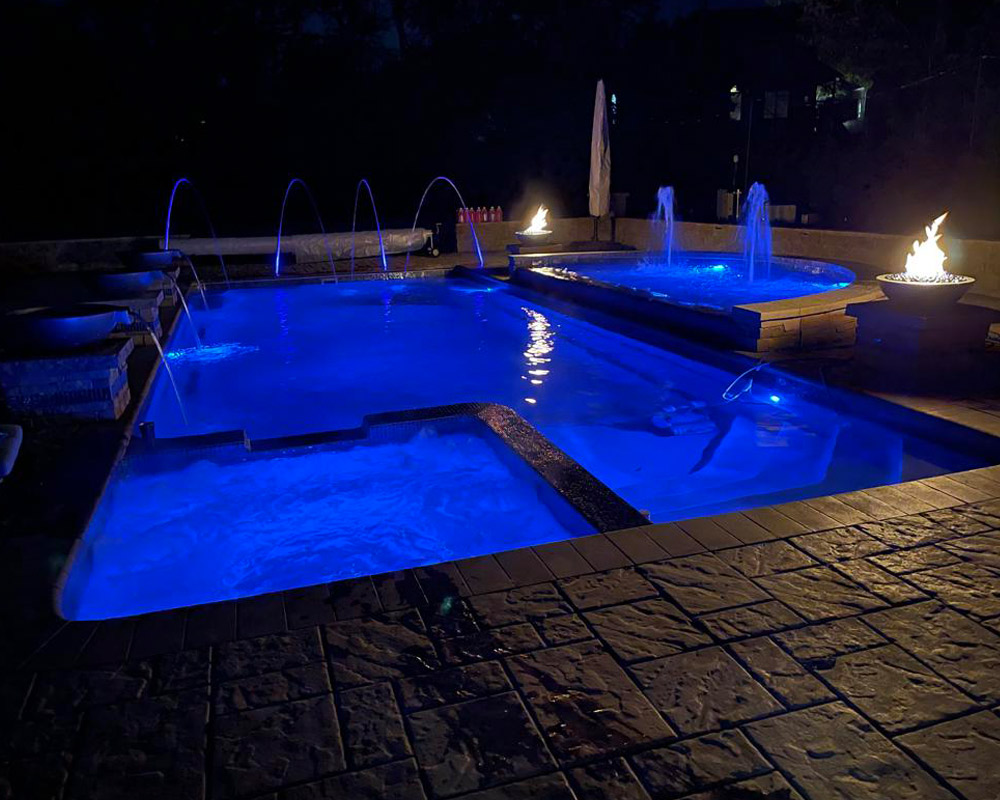 Majestic Fiberglass Pool with Integrated Spa – Luxury Pool & Spa Combo ...