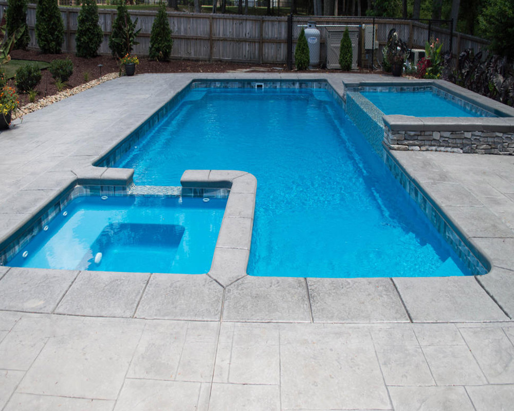 Majestic Fiberglass Pool with Integrated Spa – Luxury Pool & Spa Combo ...